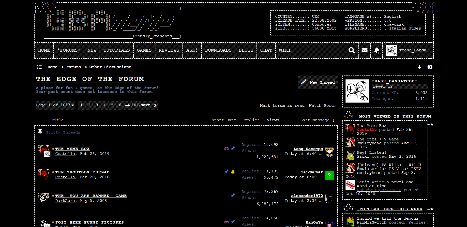 loving the new cutting edge site layout | GBAtemp.net - The Independent ...