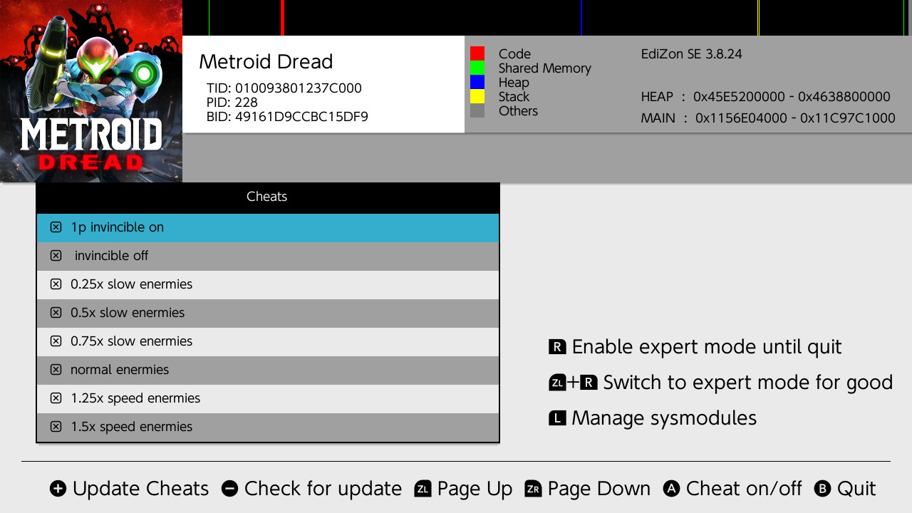 Edizon cheats are all enabled at the same time | GBAtemp.net - The ...